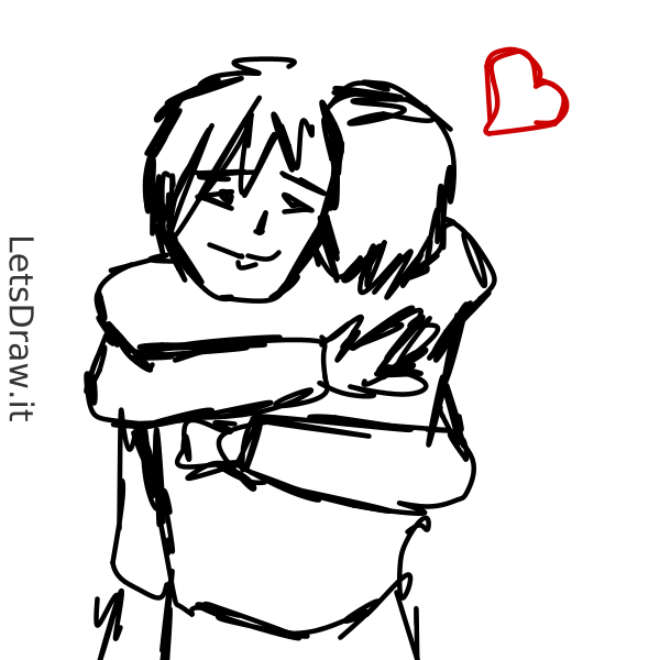 How to draw hug / 835pejq8i.png / LetsDrawIt