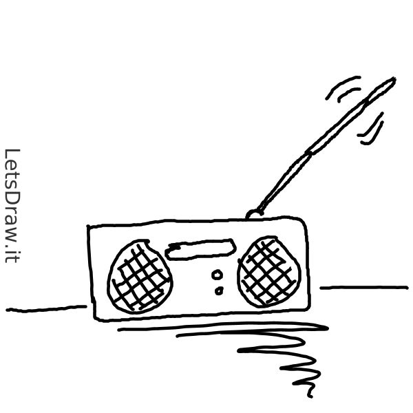 How to draw radio / 83jhkks7.png / LetsDrawIt