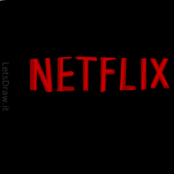 How to draw netflix / 841wft87g.png / LetsDrawIt