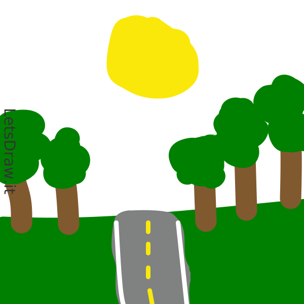 How to draw road / 84g1b1gas.png / LetsDrawIt