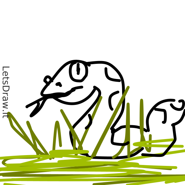 How to draw grass snake / 84ttmbosg.png / LetsDrawIt