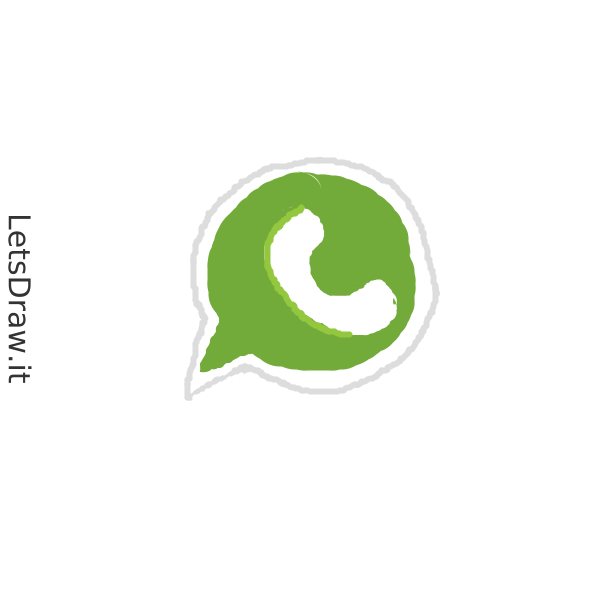 How to draw WhatsApp / 87z5tgkdm.png / LetsDrawIt