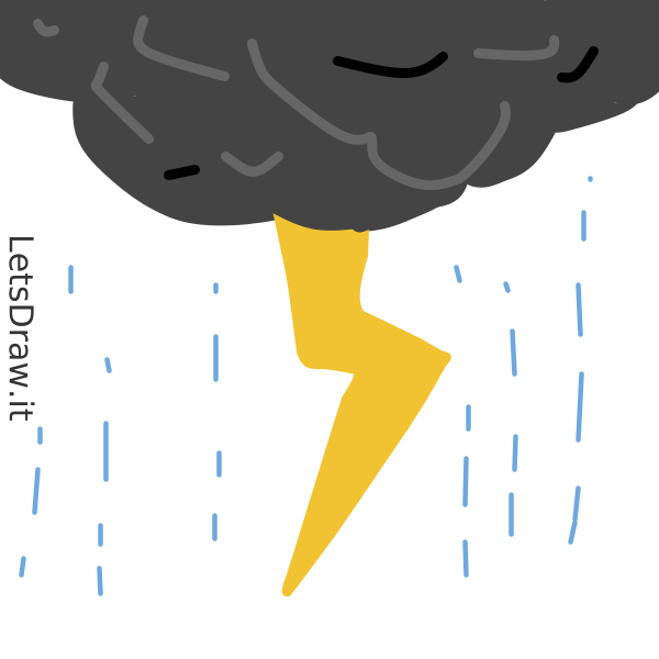 How to draw thunder / LetsDrawIt