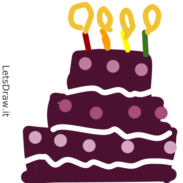 How to draw chocolate cake / 8dg9fguid.png / LetsDrawIt