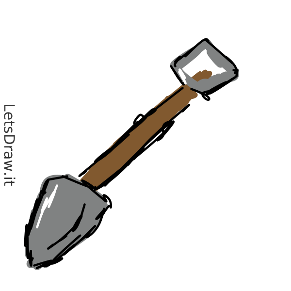 How to draw shovel / 8dt9i369.png / LetsDrawIt
