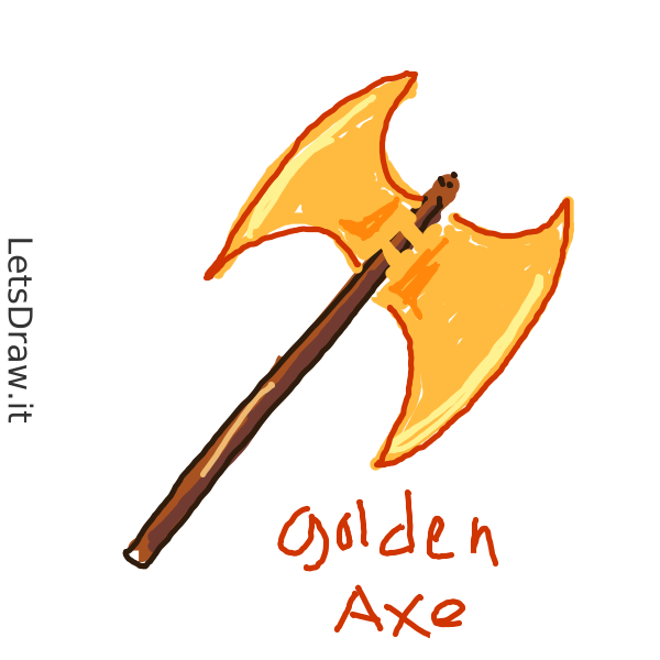 How to draw axe / LetsDrawIt