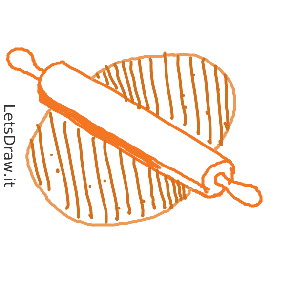 How to draw rolling pin / 8f8sofkoe.png / LetsDrawIt