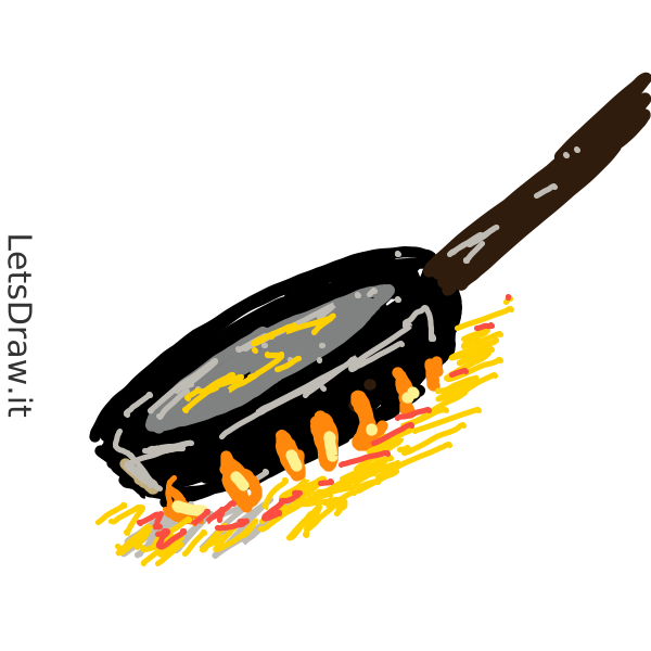 How to draw frying pan / 8gigeyzuo.png / LetsDrawIt