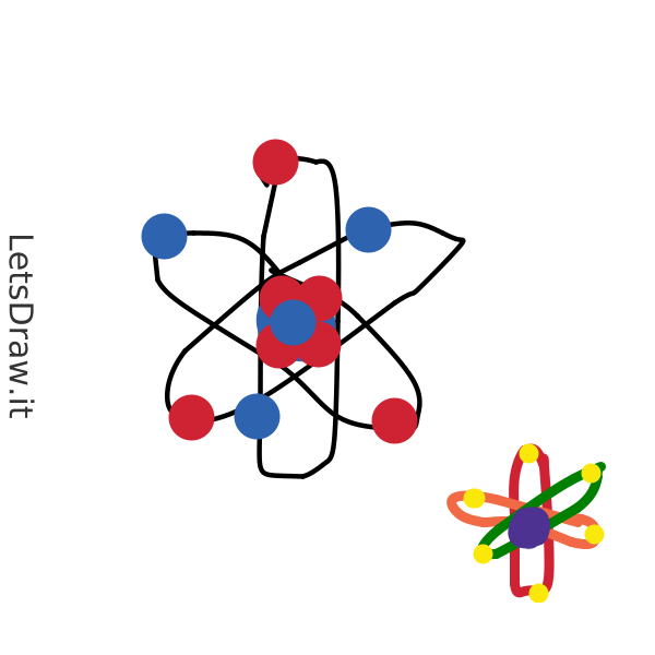 How to draw atom / 8kkybnyw7.png / LetsDrawIt