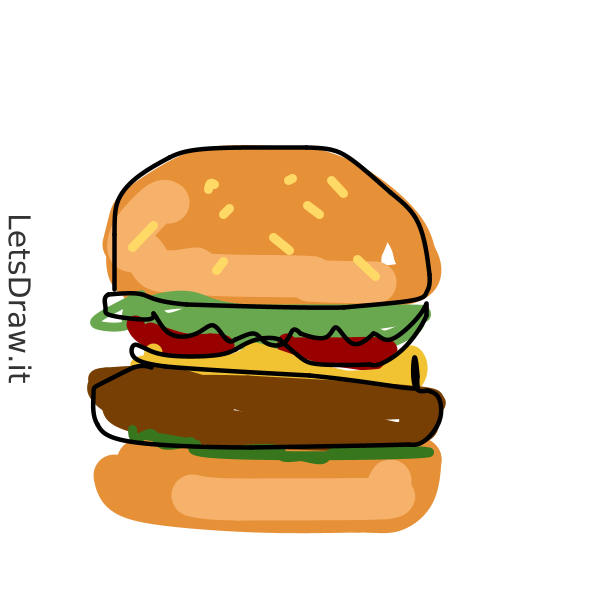 How to draw hamburger / 8kzuej18g.png / LetsDrawIt