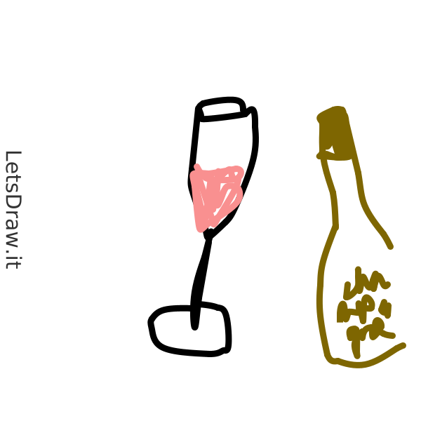 How to draw Champagne / 8m7icw3b7.png / LetsDrawIt