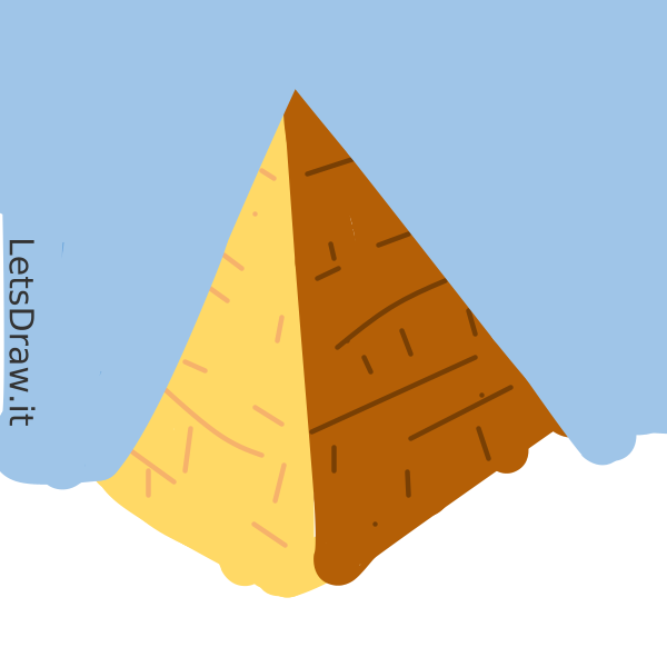 How to draw pyramid / 8nbrfutn4.png / LetsDrawIt