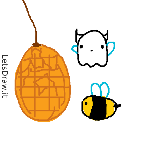 How to draw bee hive / 8oa1xw3kf.png / LetsDrawIt