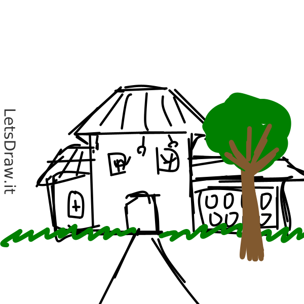 Up The Movie House Drawing