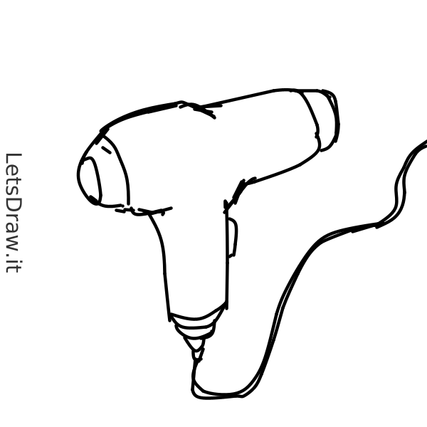 How to draw hairdryer / 8pz9bicar.png / LetsDrawIt
