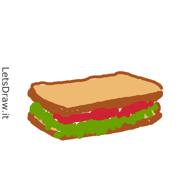 How to draw sandwich / Learn to draw from other LetsdrawIt players