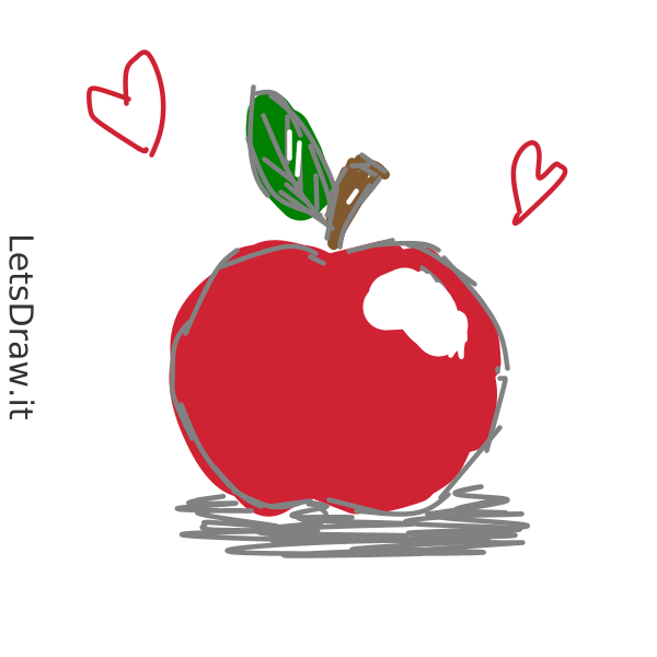 How to draw apple / 8rzongm86.png / LetsDrawIt