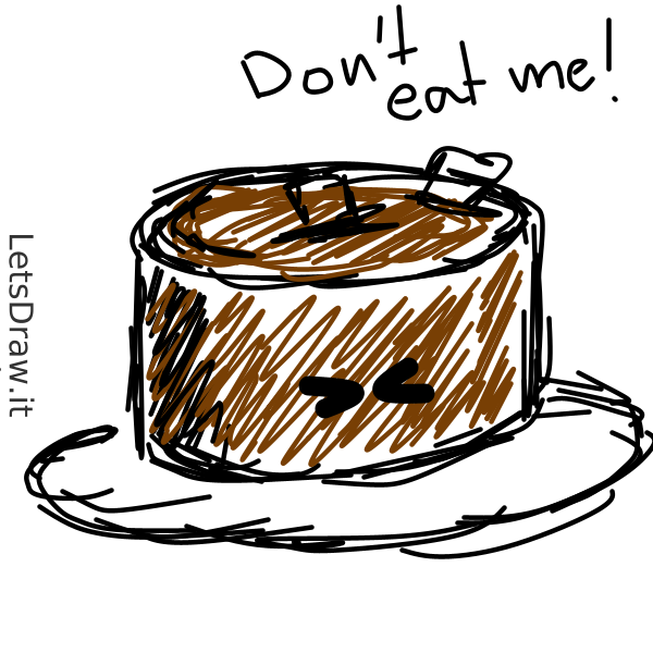 How to draw chocolate cake / 8t8hde6yt.png / LetsDrawIt