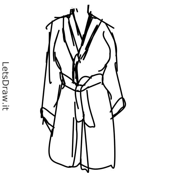 How to draw bathrobe / LetsDrawIt