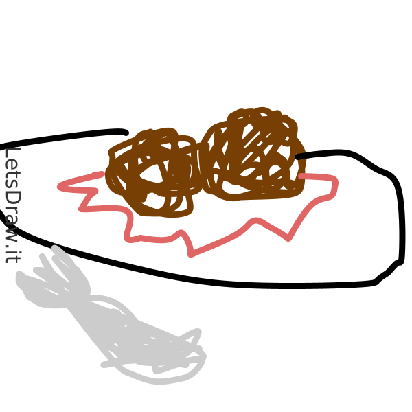 How to draw meatball / 8yzygumrp.png / LetsDrawIt