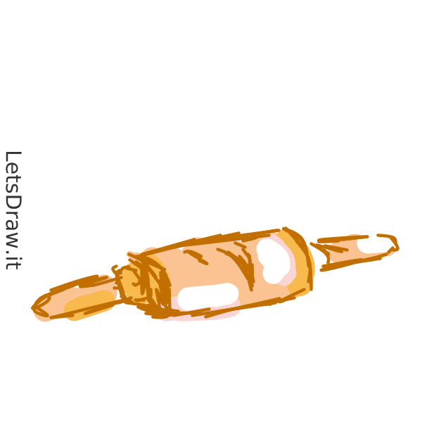 How to draw rolling pin / 8zngm1ha6.png / LetsDrawIt