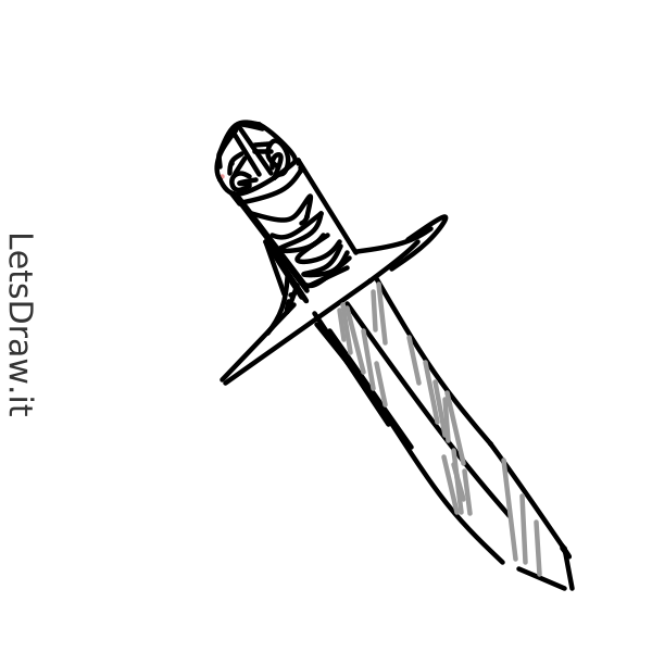 How to draw dagger / 8zt4gyokr.png / LetsDrawIt