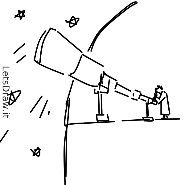 How to draw telescope / 8zwpky4hy.png / LetsDrawIt