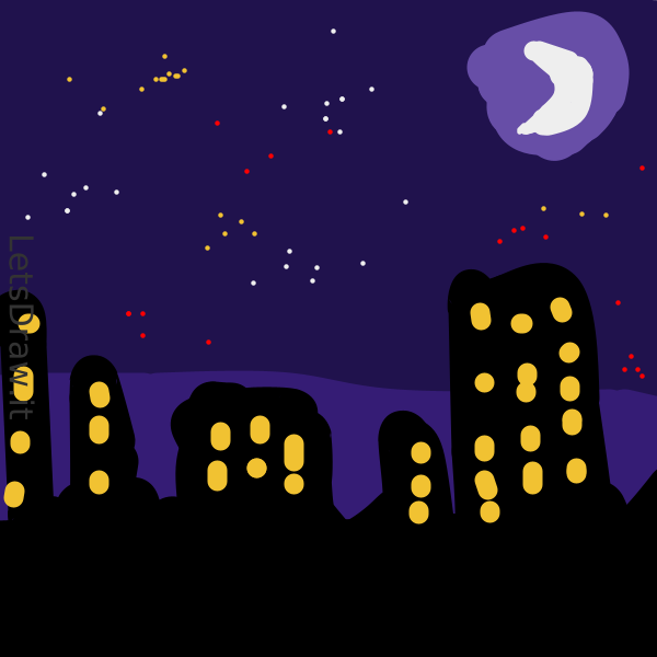 How to draw midnight / 915yguygr.png / LetsDrawIt