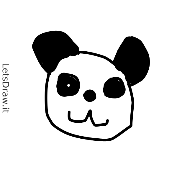 How to draw panda / 9188gtkj.png / LetsDrawIt