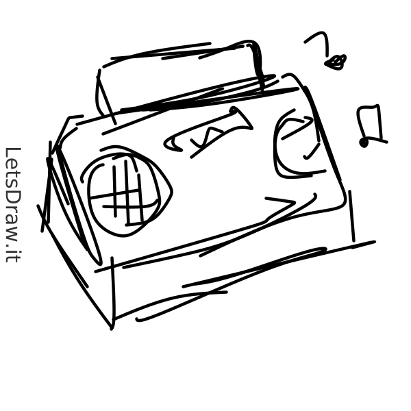 How to draw radio / 964cdaydx.png / LetsDrawIt