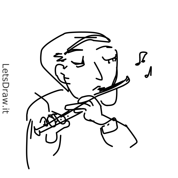 How to draw flute / 98iub8zyw.png / LetsDrawIt