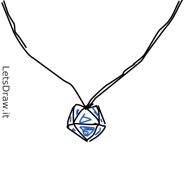 How to draw necklace / 98sma116.png / LetsDrawIt