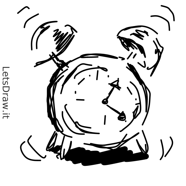 How to draw alarm clock / 9dninfkg1.png / LetsDrawIt