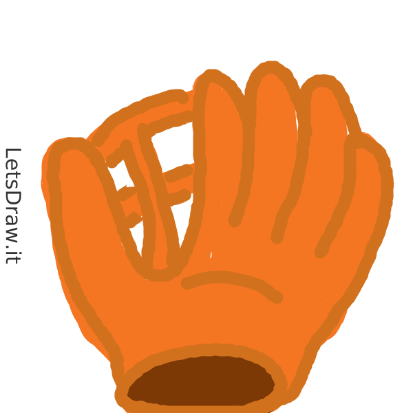 How to draw baseball glove / LetsDrawIt