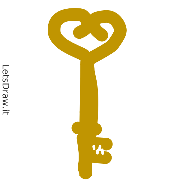How to draw old key / 9kp6pcina.png / LetsDrawIt