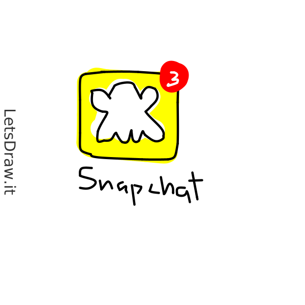 How to draw Snapchat / 9sshfawui.png / LetsDrawIt