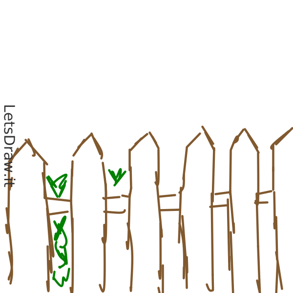 How to draw fence / 9w6fbbf58.png / LetsDrawIt