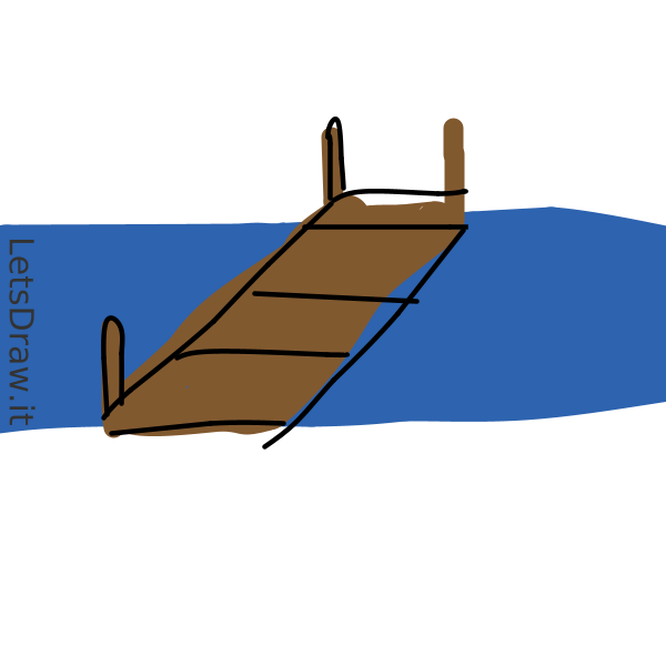 How to draw bridge / LetsDrawIt