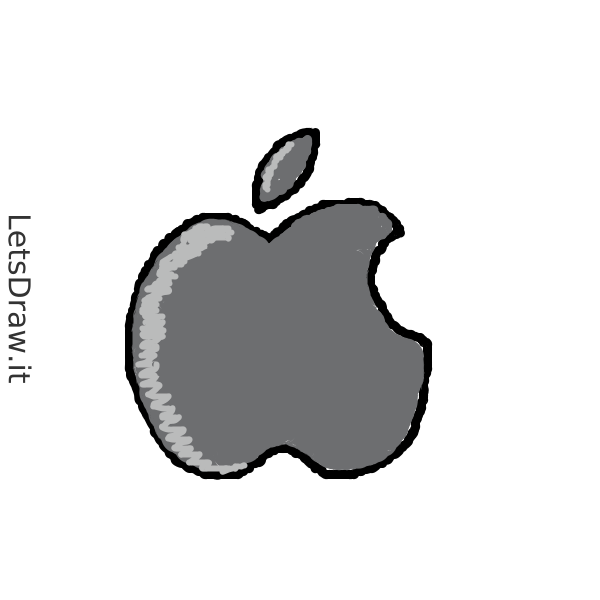 How to draw Apple logo / 9zwiopqpa.png / LetsDrawIt