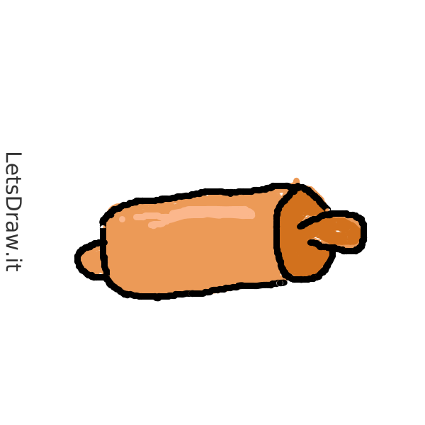 How to draw rolling pin / a4njxduur.png / LetsDrawIt