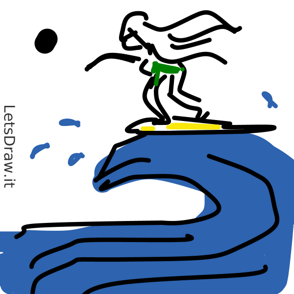 How to draw Surfing / a4ubniwfu.png / LetsDrawIt