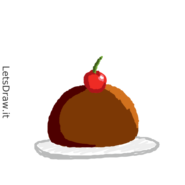 How to draw pudding / a5hh1inbu.png / LetsDrawIt