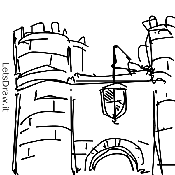 How to draw castle / a6mtpteib.png / LetsDrawIt