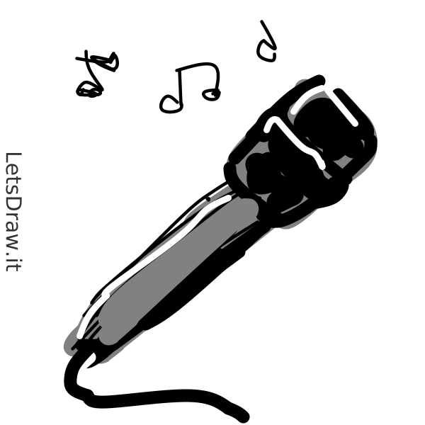 How to draw microphone / a6xcbncdo.png / LetsDrawIt