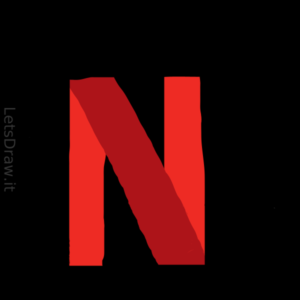 How to draw netflix / a7aqt3rqu.png / LetsDrawIt