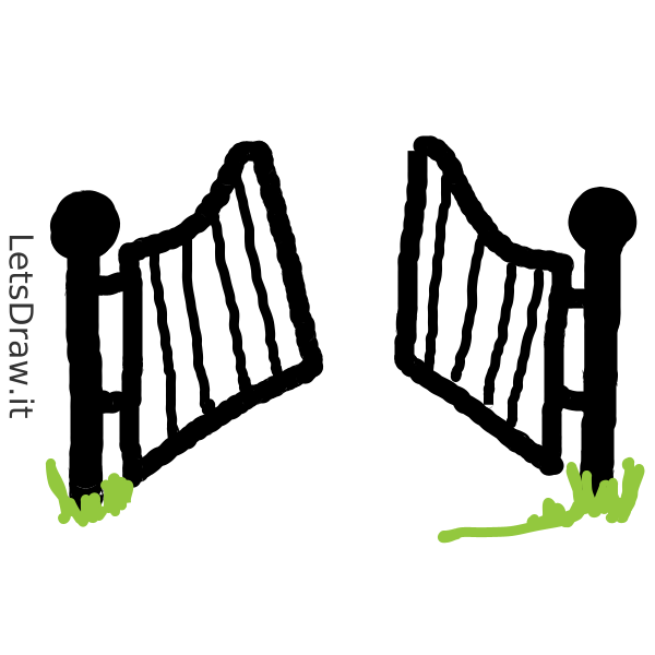 How to draw gate / a8caoys57.png / LetsDrawIt