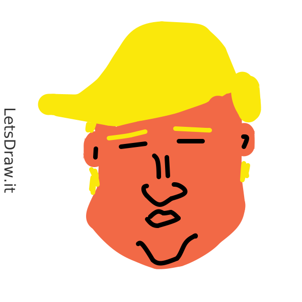 How to draw Donald Trump / a8e7dxmwa.png / LetsDrawIt