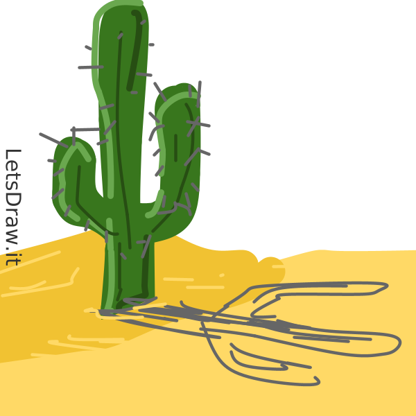 How To Draw A Saguaro Cactus