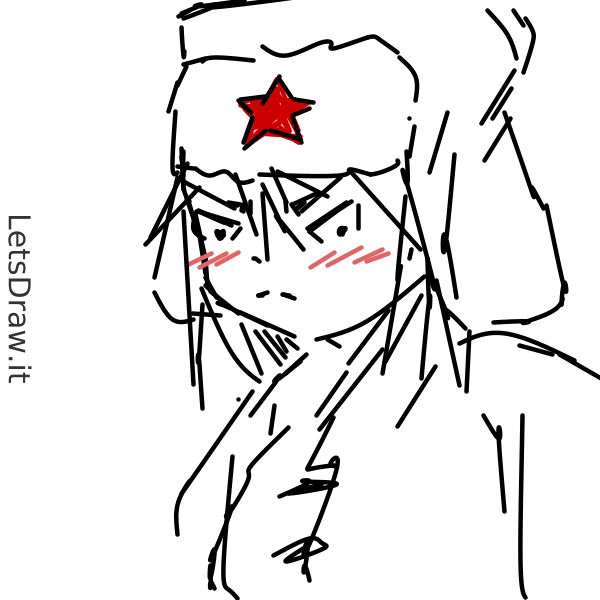 How to draw Red star / acb4ff6pb.png / LetsDrawIt