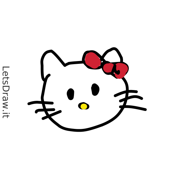 How to draw Hello Kitty / aci184my.png / LetsDrawIt